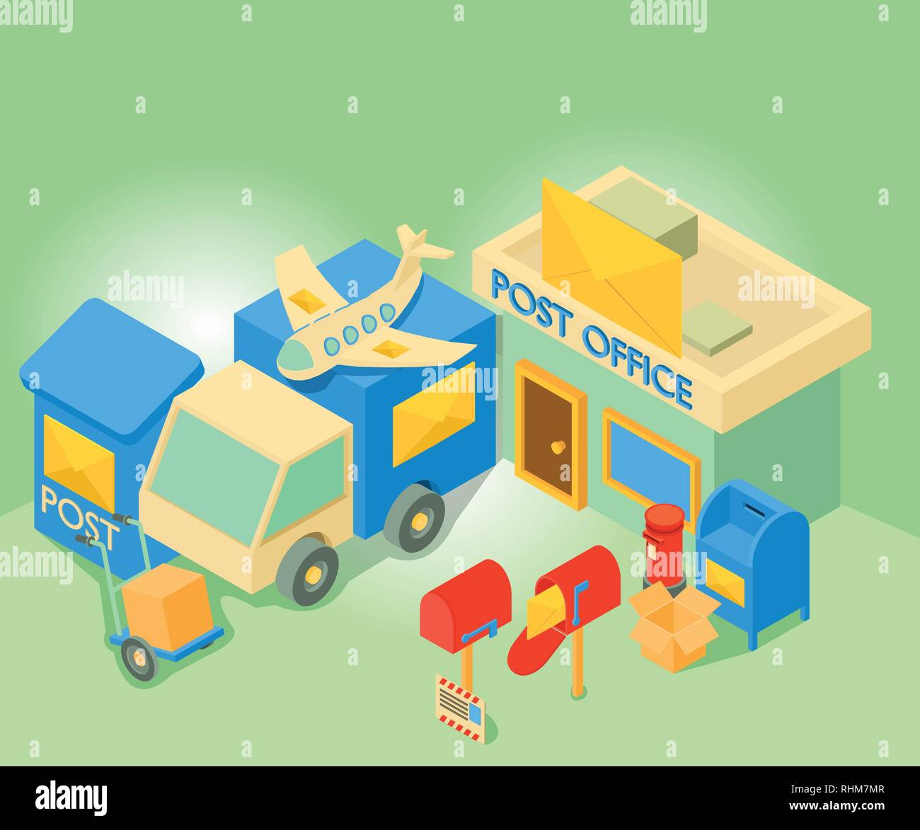 Postal station Stock Vector Images - Alamy