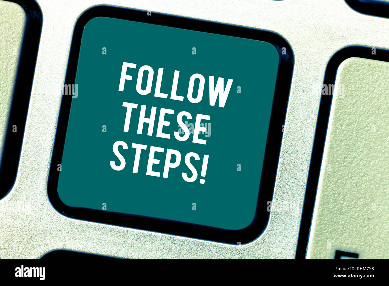 Word writing text Follow These Steps. Business concept for go through ...