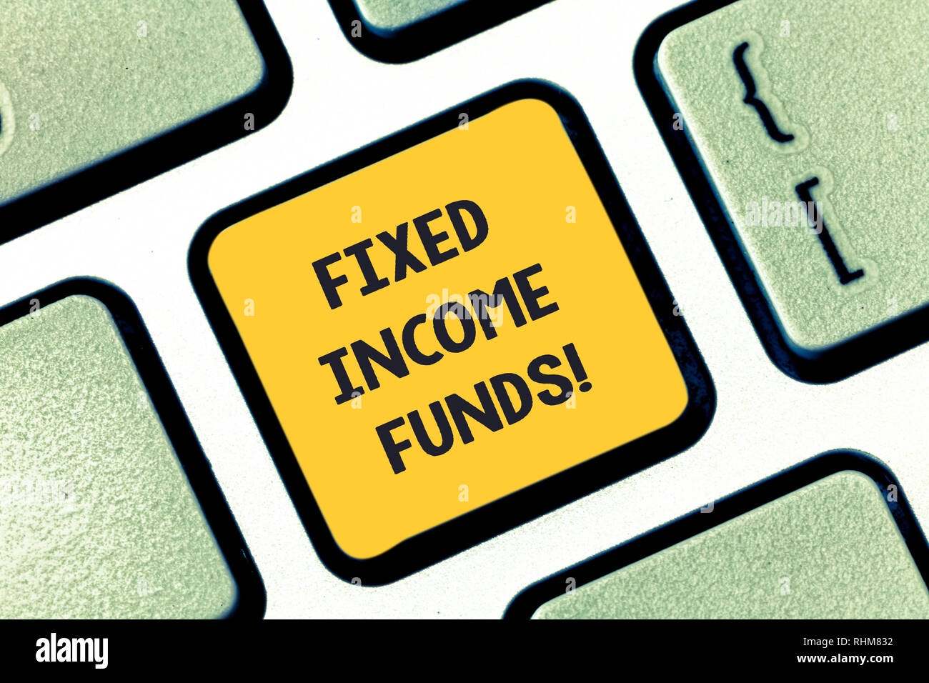 Writing note showing Fixed Income Funds. Business photo showcasing any ...