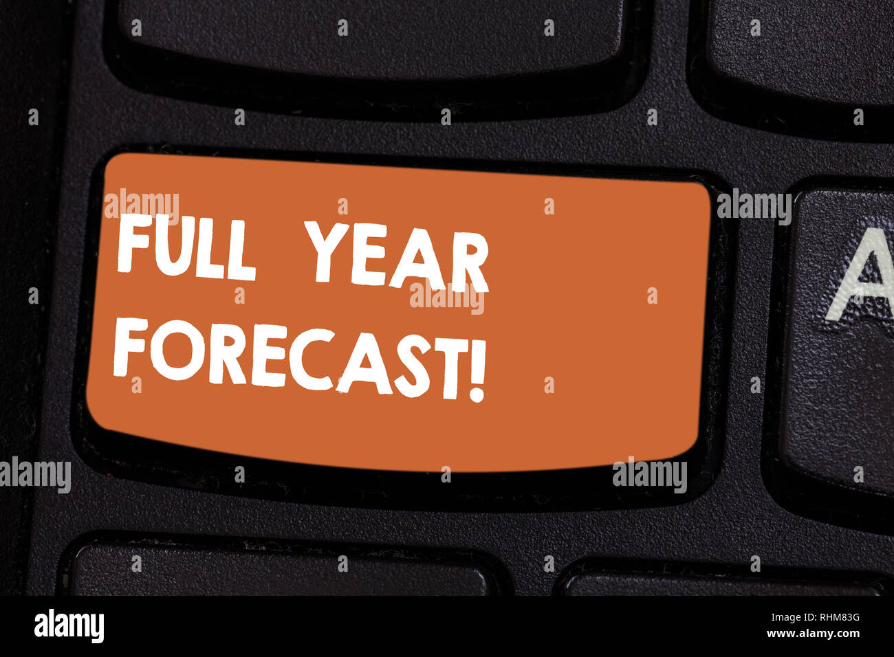 Text sign showing Full Year Forecast. Conceptual photo estimate of ...