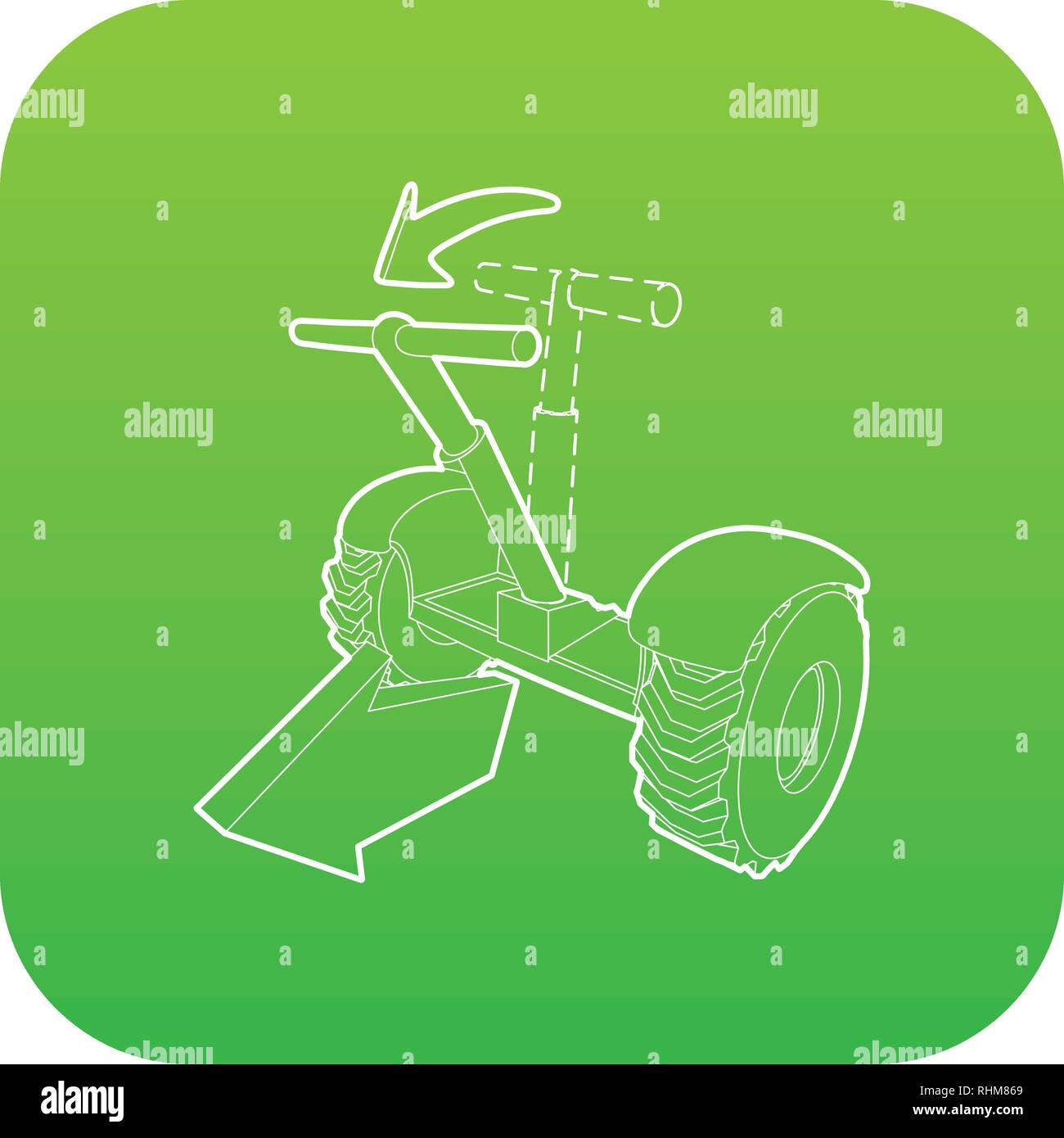 Front inclined segway icon green vector Stock Vector Image & Art - Alamy