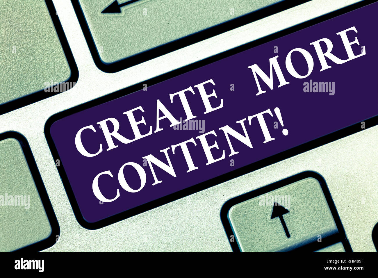 Text Sign Showing Create More Content Conceptual Photo Write Words Sentence To Attract Clearly