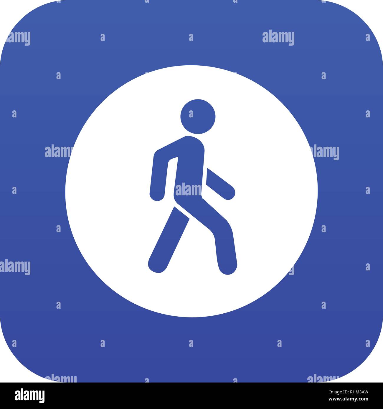 Pedestrians only road sign icon digital blue Stock Vector Image & Art ...