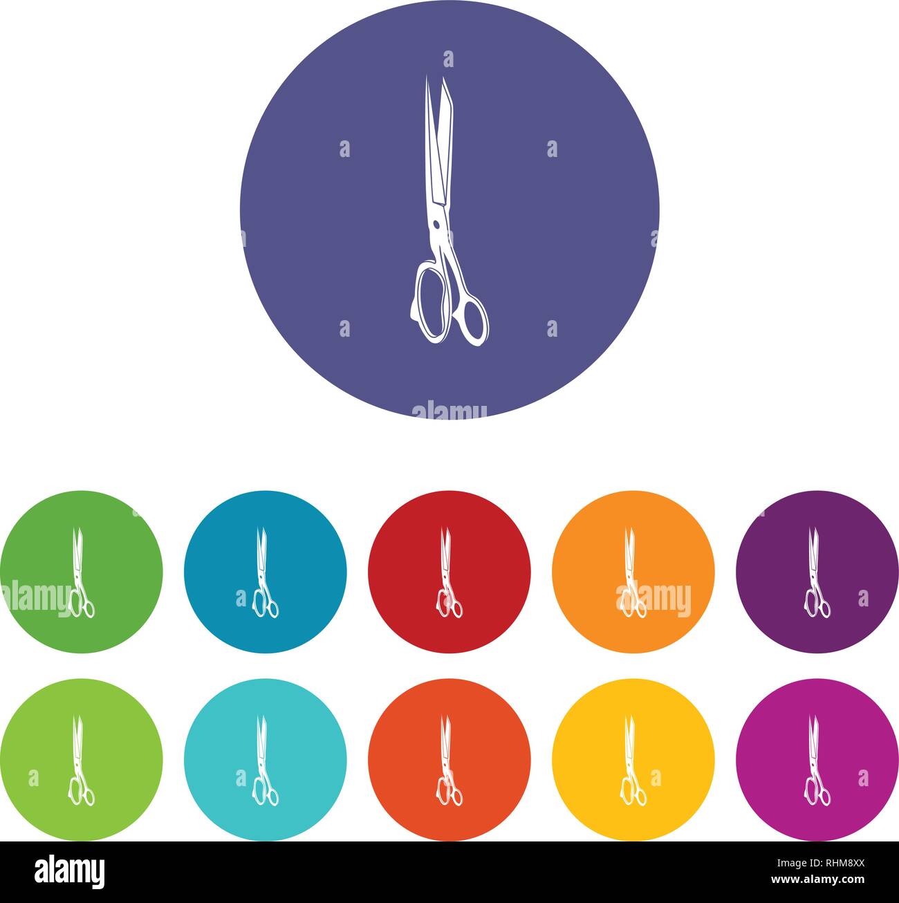 Big medical scissors icons set vector color Stock Vector Image & Art ...