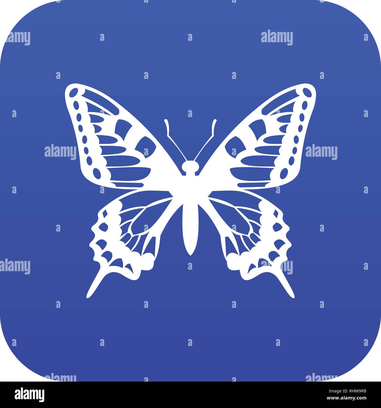 Butterfly icon digital blue Stock Vector Image & Art - Alamy