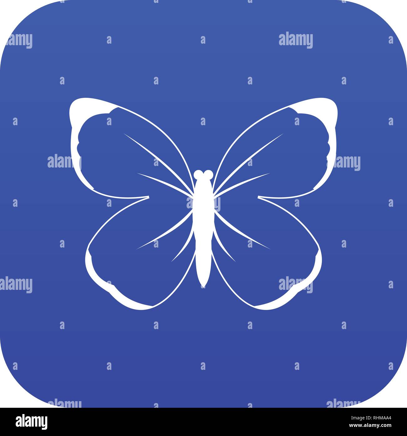 Butterfly icon digital blue Stock Vector Image & Art - Alamy