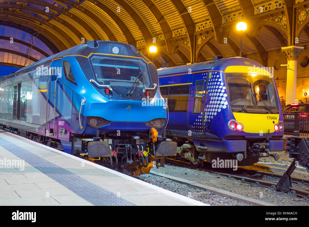 Transpennine Express 68027 & Scot Rail 170454 parked side by side at ...