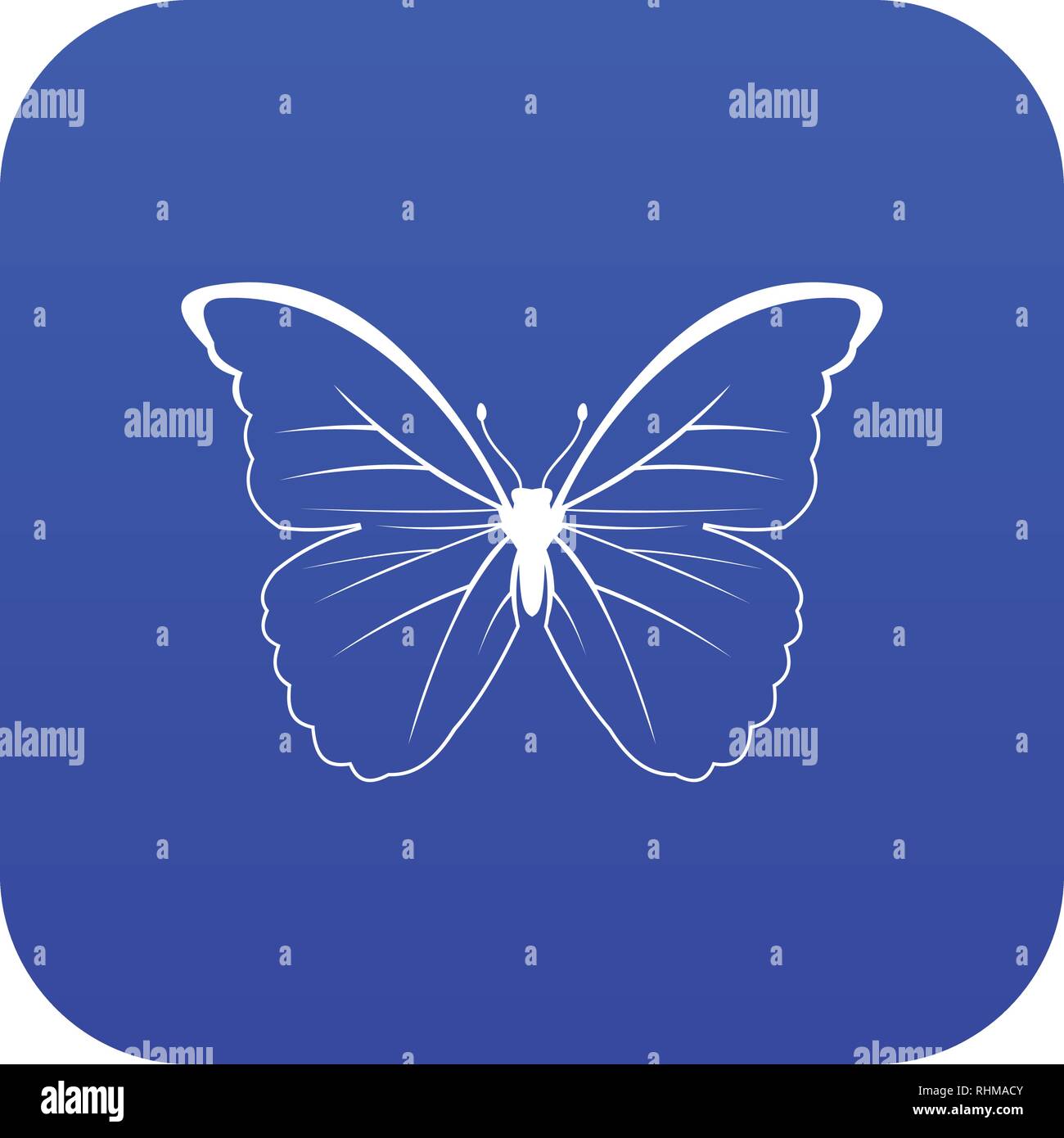 Butterfly icon digital blue Stock Vector Image & Art - Alamy