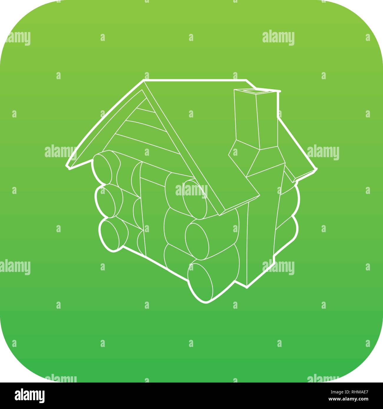 Small hut icon green vector Stock Vector Image & Art - Alamy