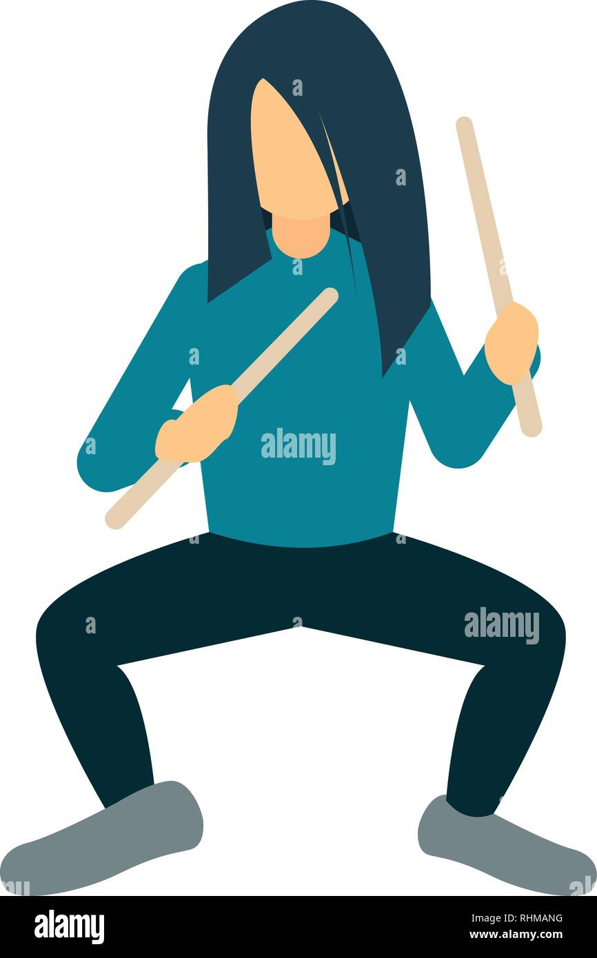 Young male drum player Stock Vector Images - Alamy