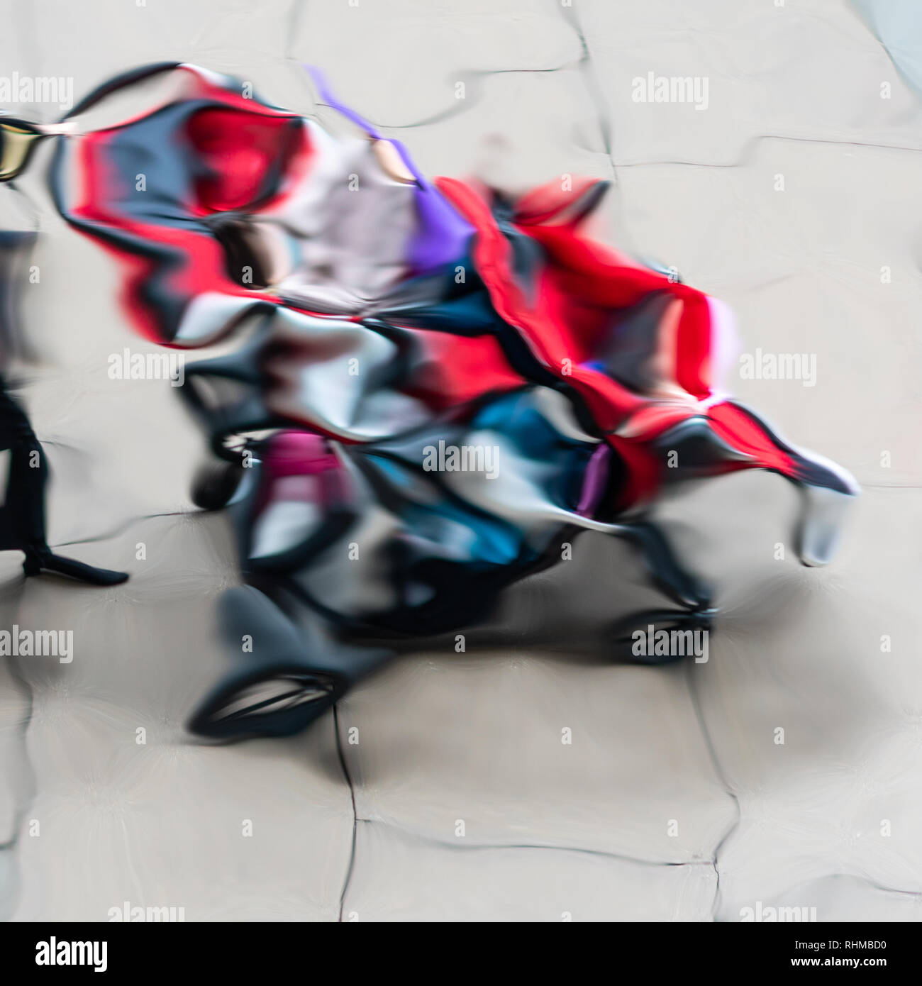 Distorted figures of passers by Stock Photo - Alamy