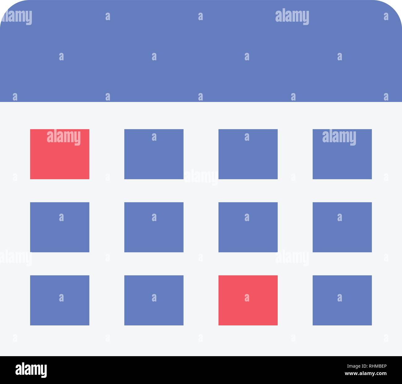 June calendar icon vector flat illustration style month hi-res stock ...