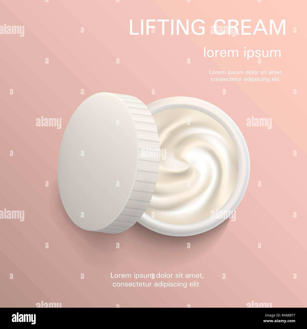 Lifting facial banner, realistic style Stock Vector Image & Art - Alamy