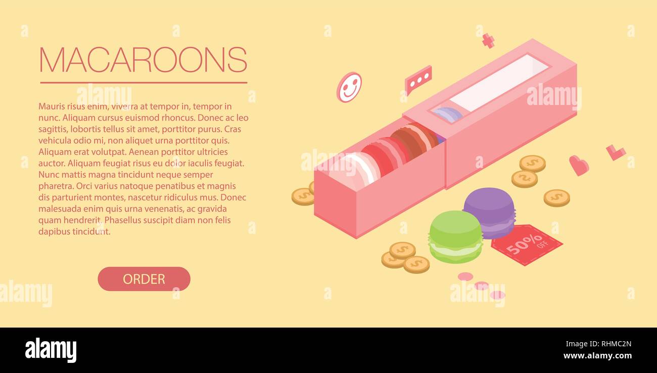 Box of macaroons Stock Vector Images - Alamy