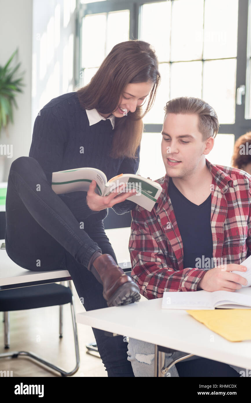Two students learning comparing hi-res stock photography and images - Alamy