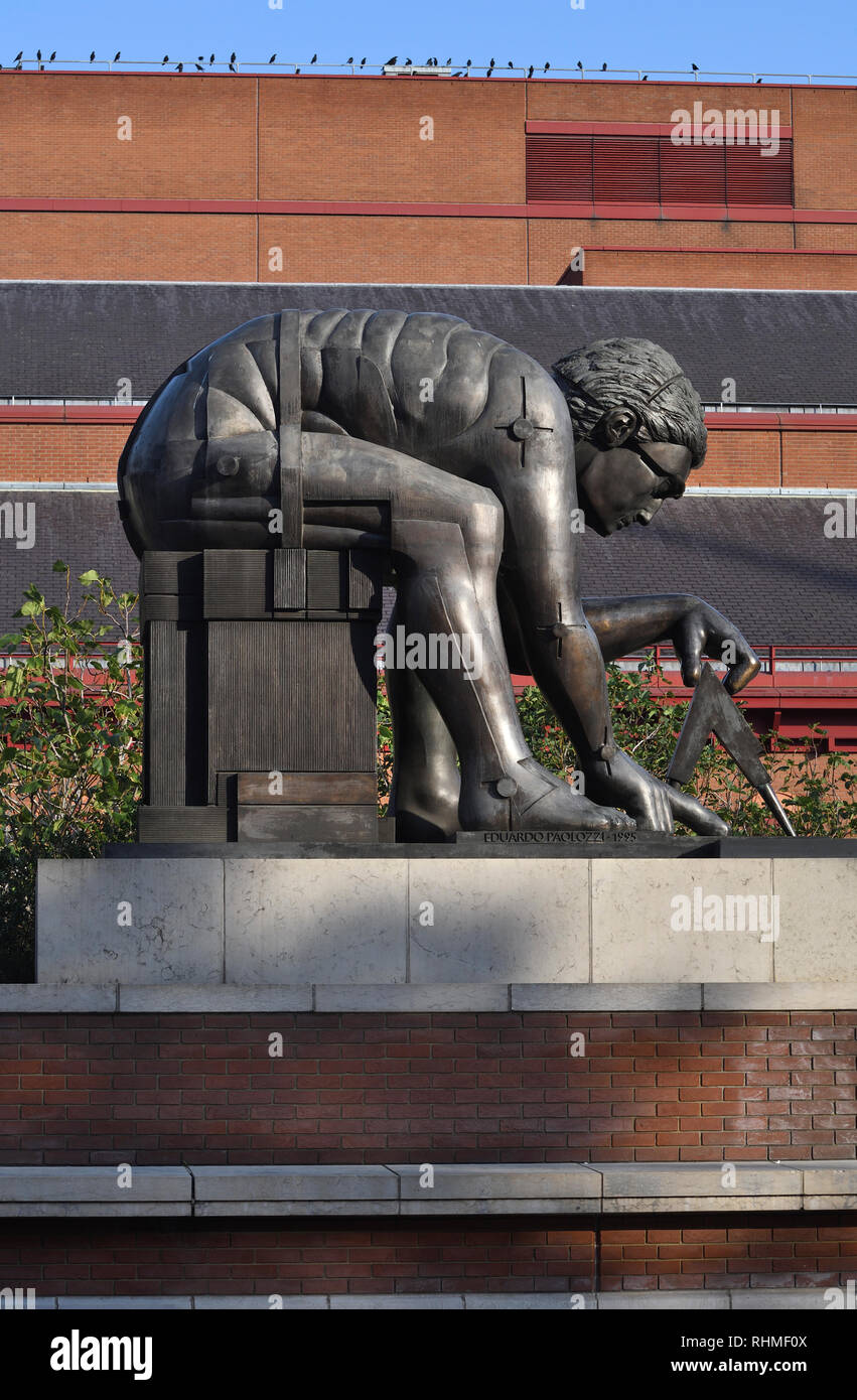newton after blake;bronze sculpture;eduardo paolozzi;british library ...