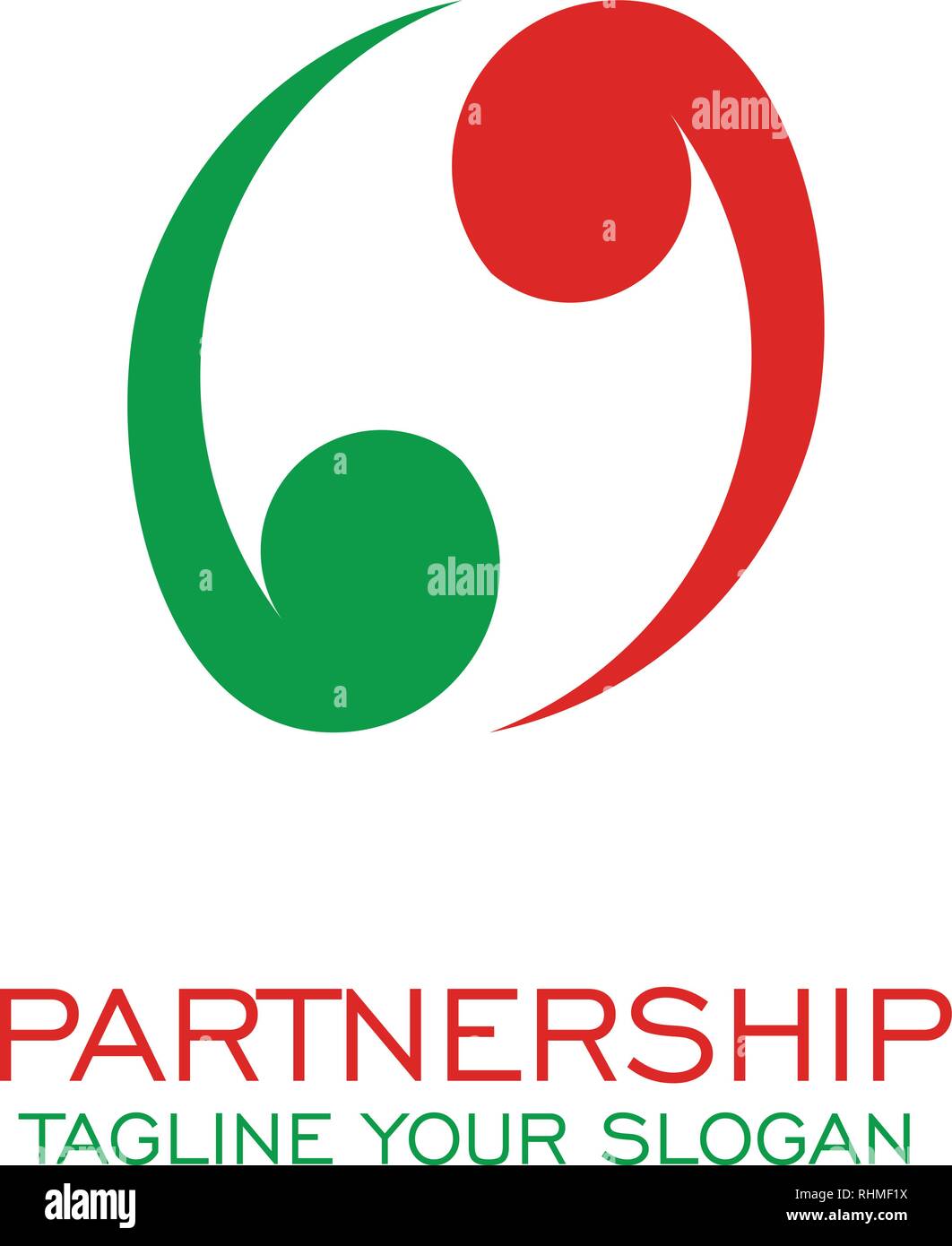 Logo design, partnership logo, teamwork, people logo vector Stock ...