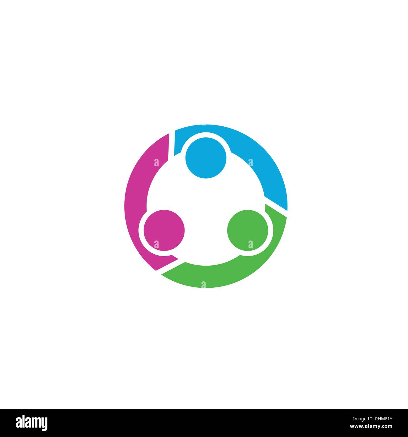 Circle Teamwork logo, business connection logo Stock Vector Image & Art ...