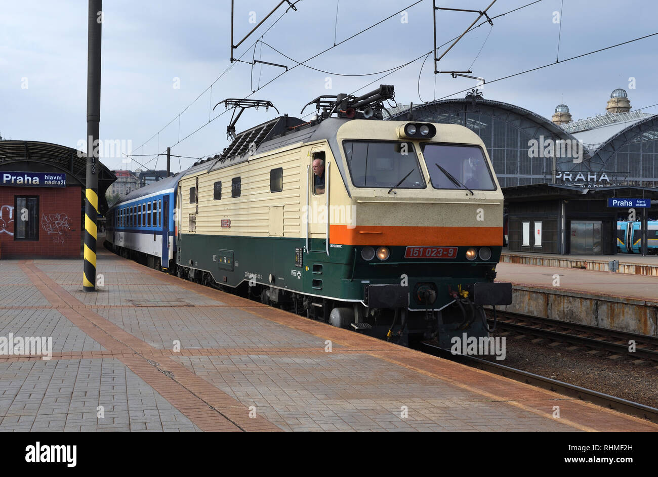 class 151 electric locomotive;prague main station;czech republic Stock ...