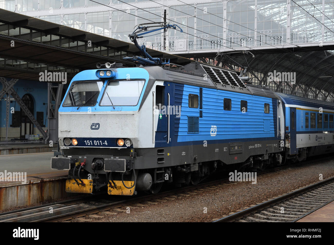 class 151 electric locomotive;prague main station;czech republic Stock ...