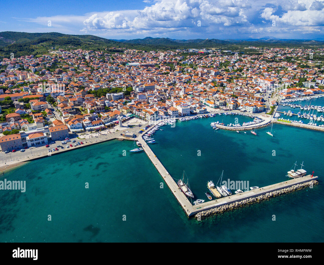Sailing boats at the marina of vodice hi-res stock photography and ...