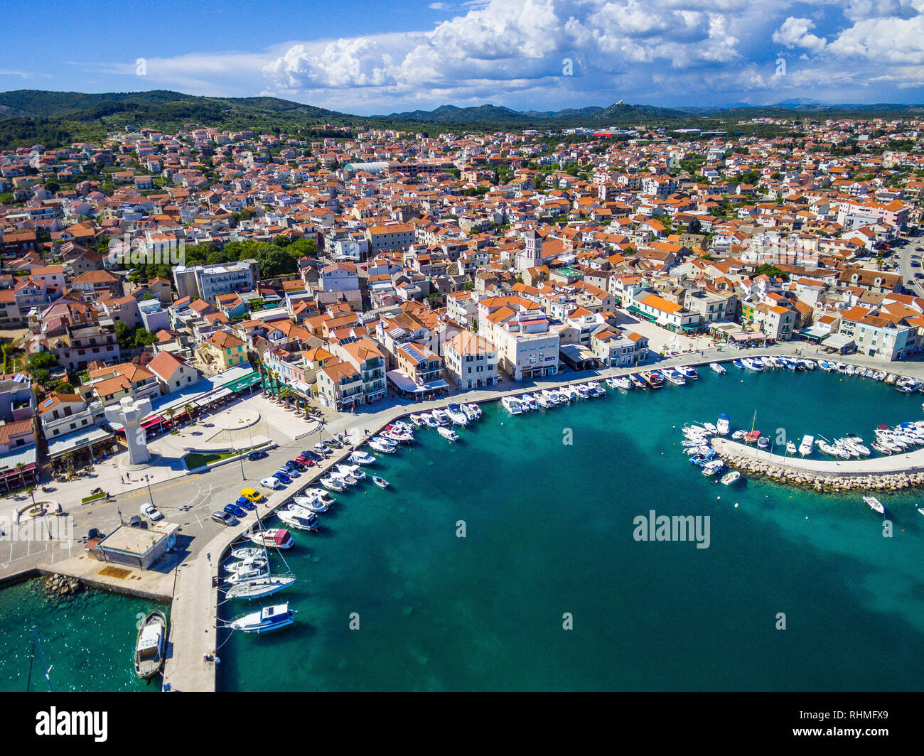Sailing boats at the marina of vodice hi-res stock photography and ...
