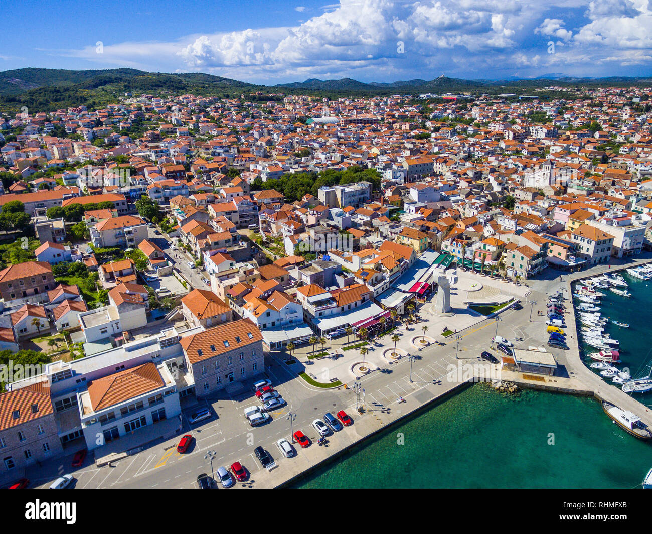 Sailing boats at the marina of vodice hi-res stock photography and ...