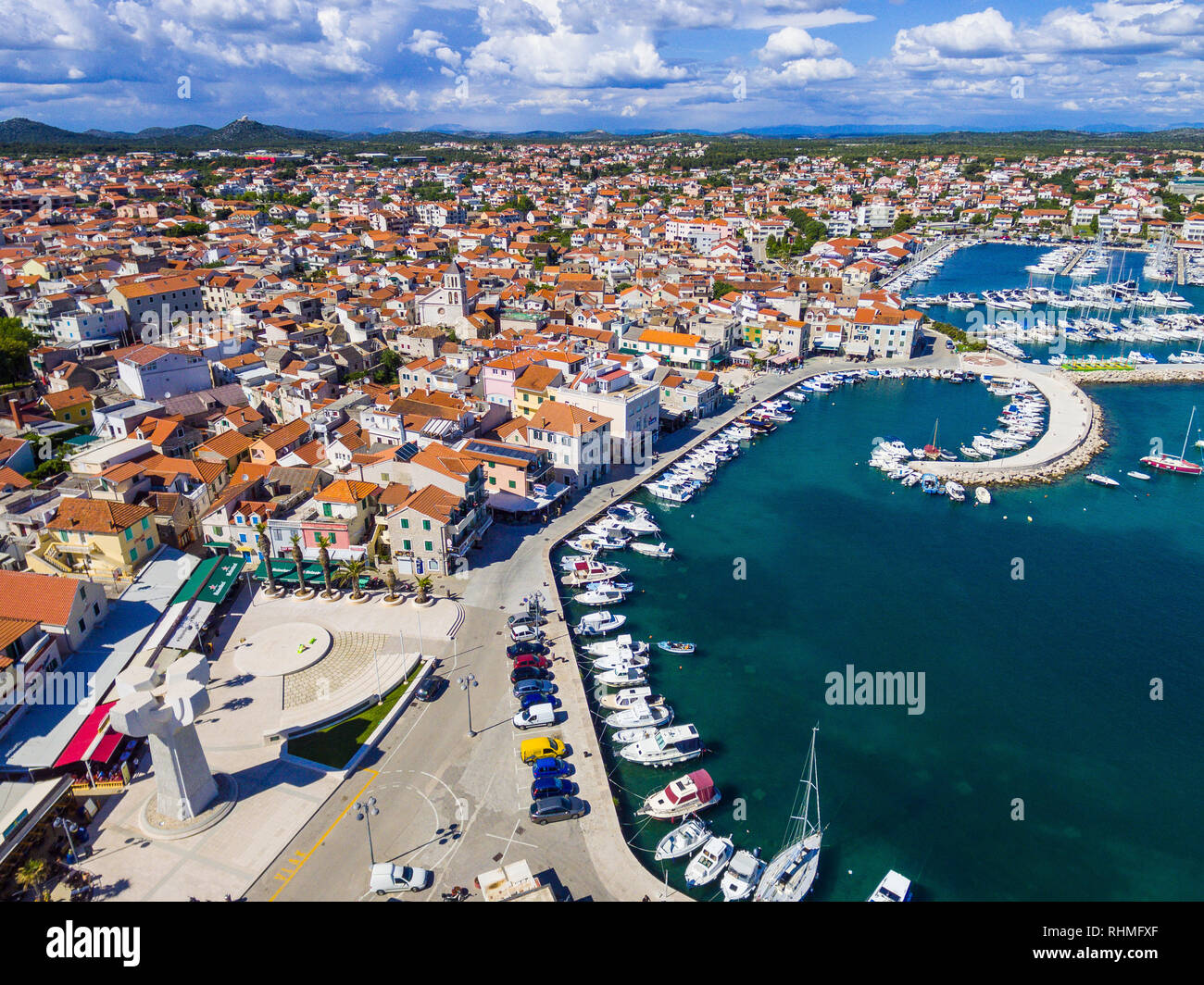 Sailing boats at the marina of vodice hi-res stock photography and ...