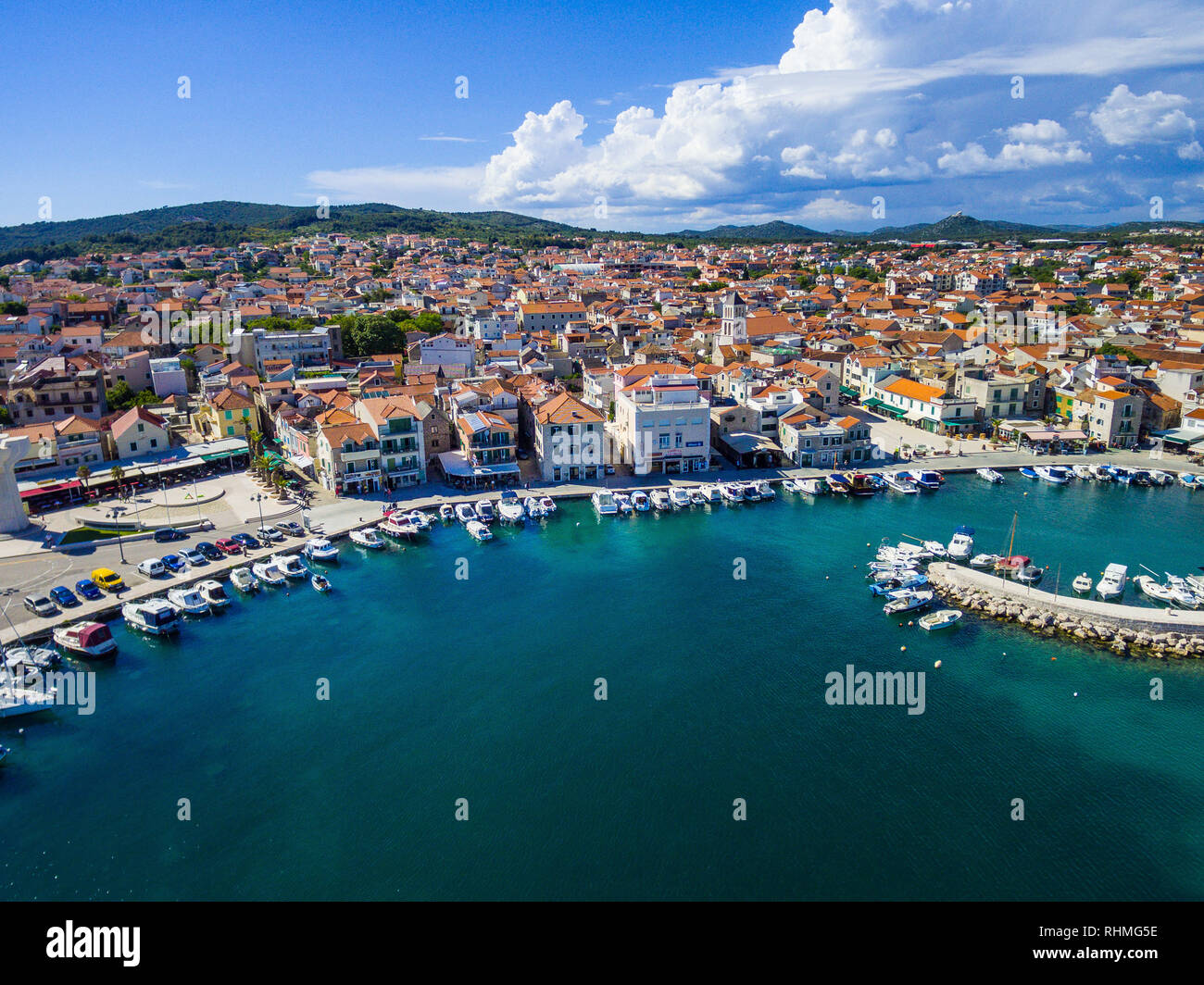 Sailing boats at the marina of vodice hi-res stock photography and ...