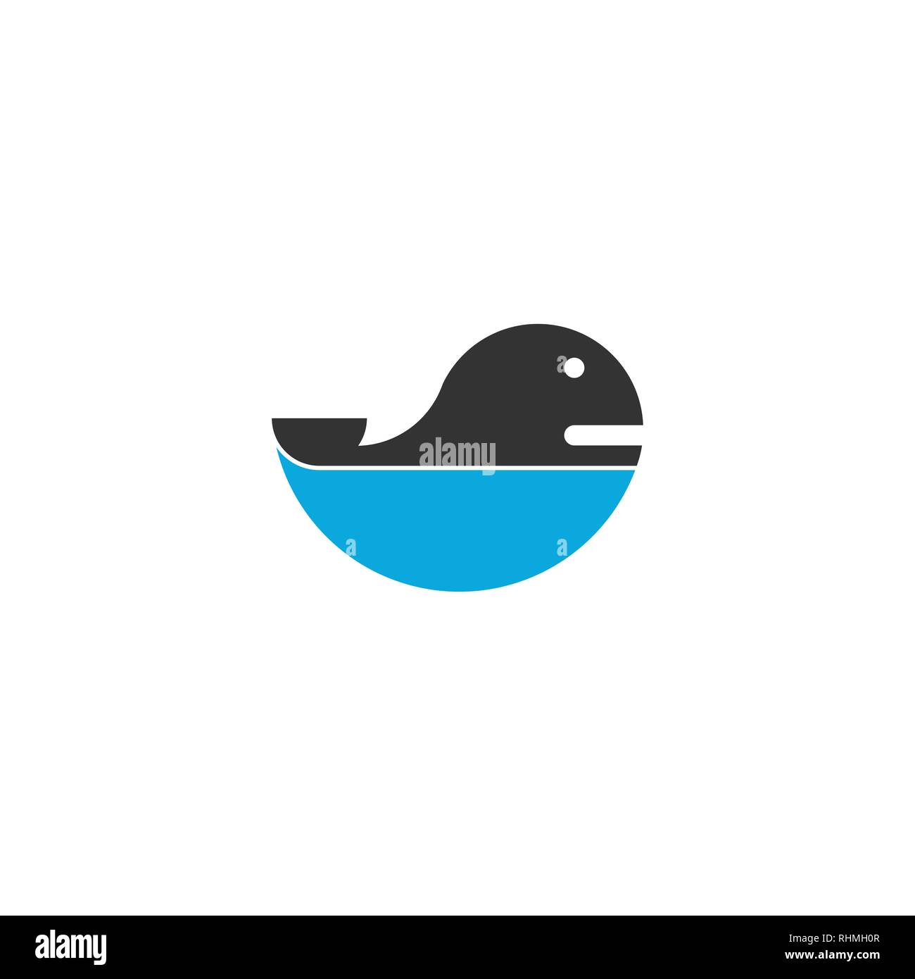 Whale graphic logo template, logo flat design Stock Vector Image & Art ...