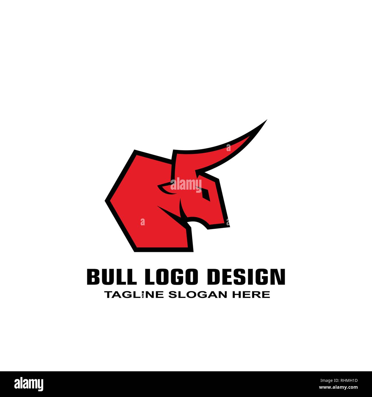 Bull head icon hi-res stock photography and images - Alamy