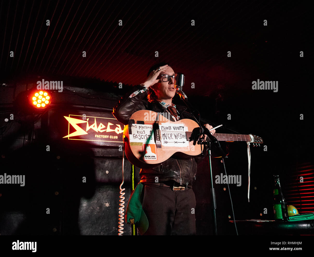 Micah P Hinson performing at Sidecar Factory Club, Barcelona, Spain ...