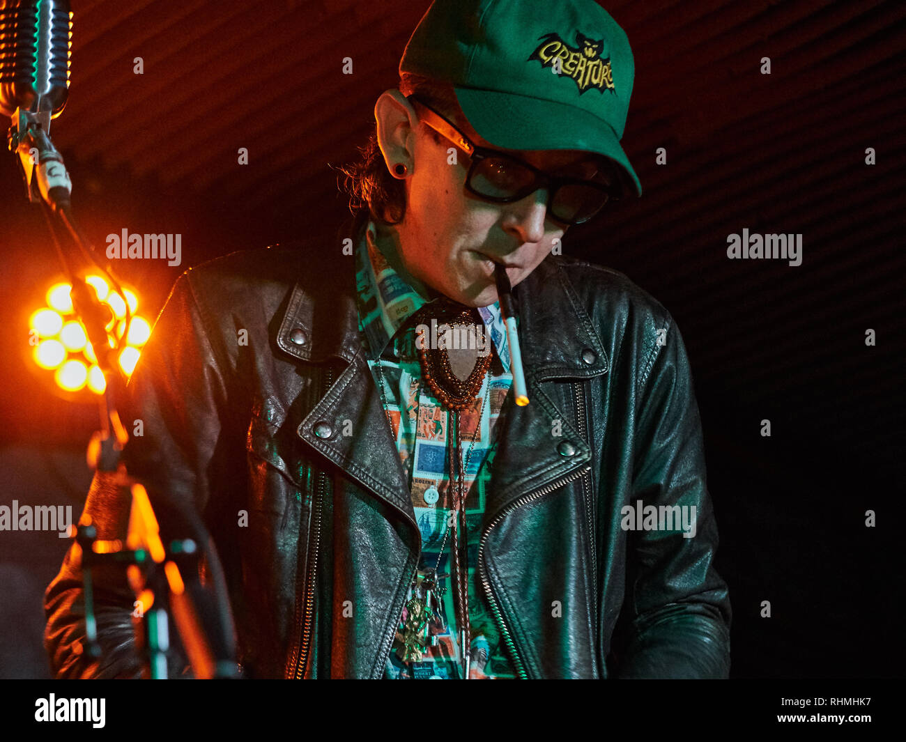 Micah P Hinson performing at Sidecar Factory Club, Barcelona, Spain ...