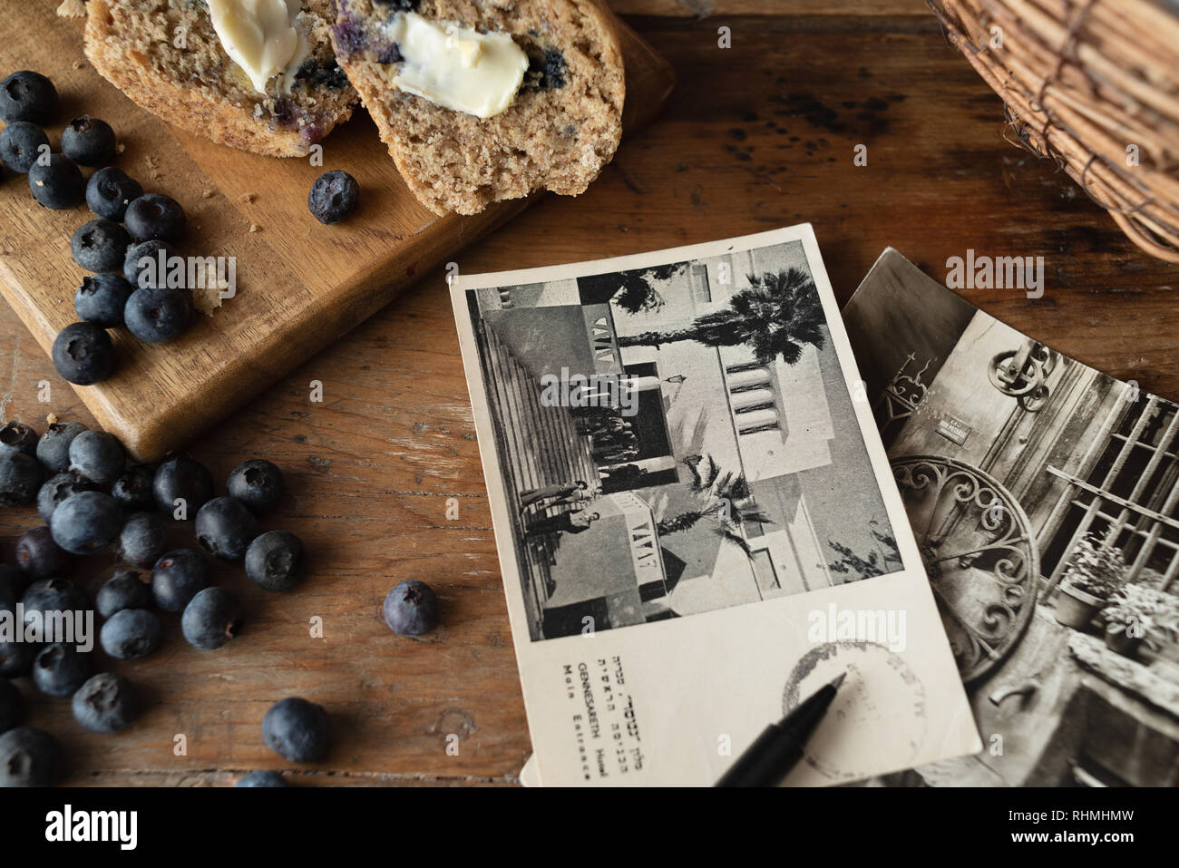 Postcards on table hi-res stock photography and images - Alamy