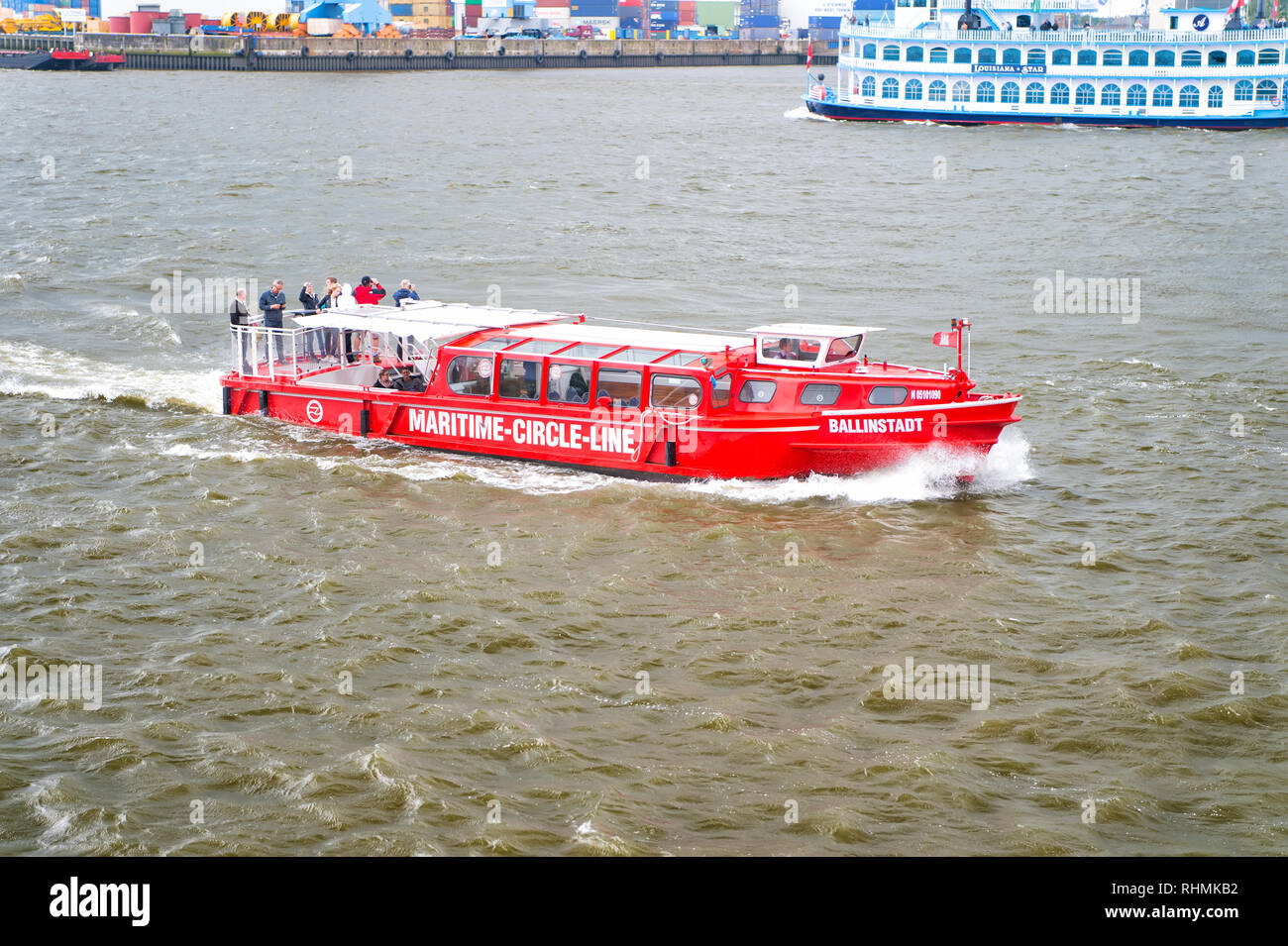 Hamburg, Germany - September 07, 2017: ferry service, tour. Maritime ...