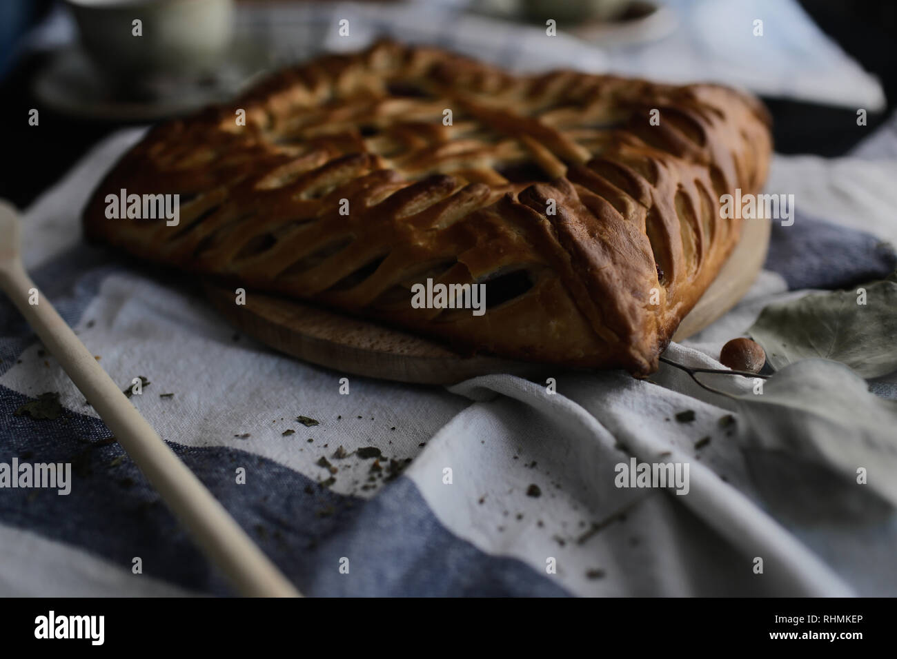 Best cake for Breakfast on the coffee table in the morning Stock Photo ...