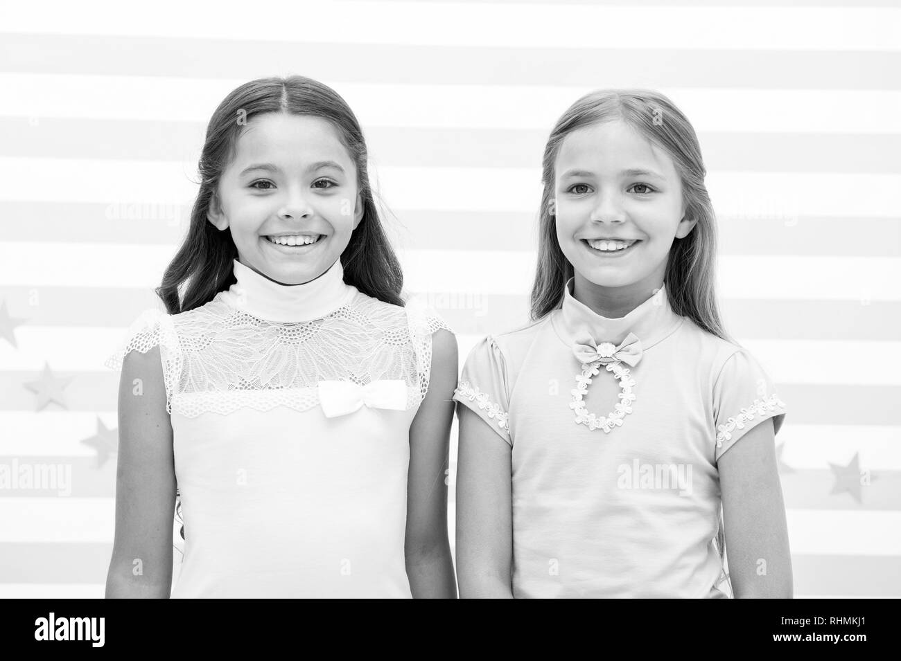 beauty of small girls. beauty and fashion. small girls with happy faces ...