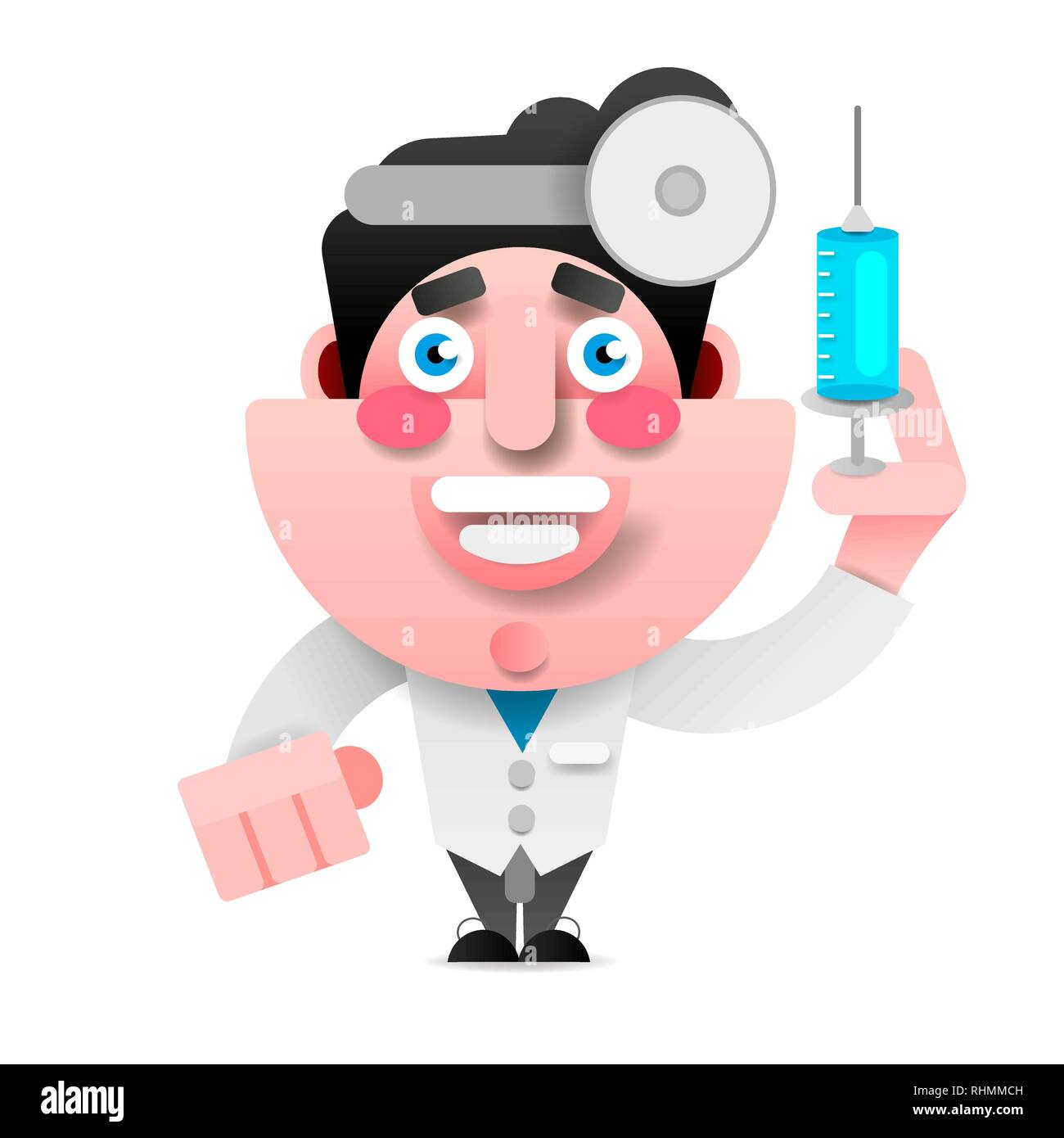 Vector medical icon doctor. Doctor with stethoscope. Medic Illustration ...