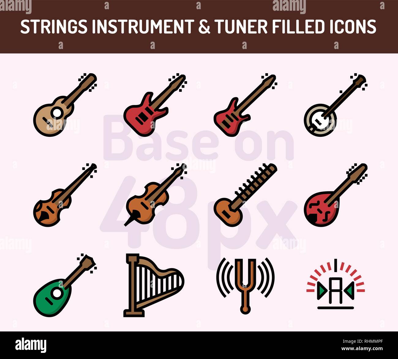Guitar string base Stock Vector Images - Alamy