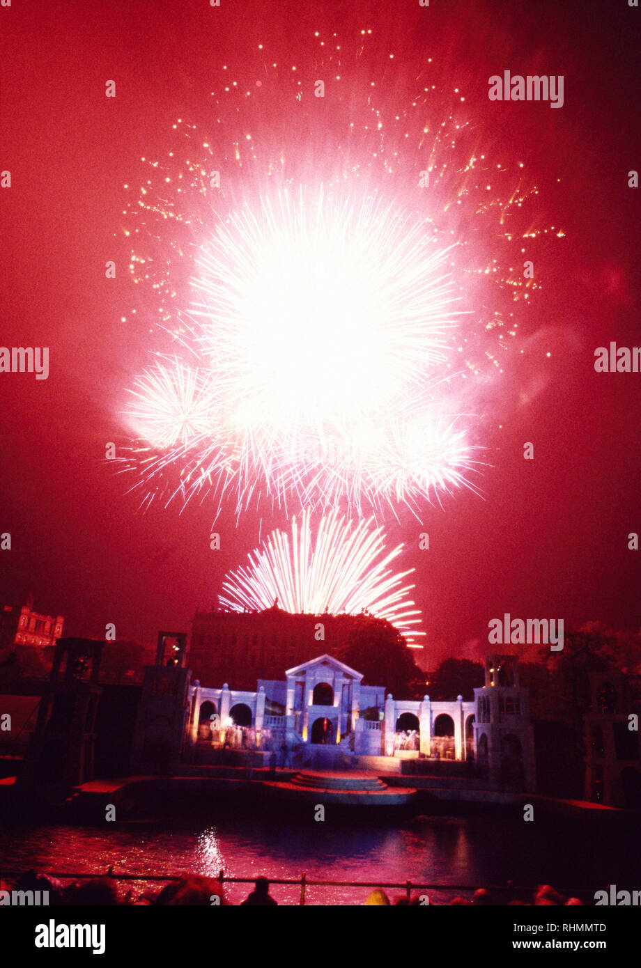 Spectacular firework display in the night sky Stock Photo - Alamy
