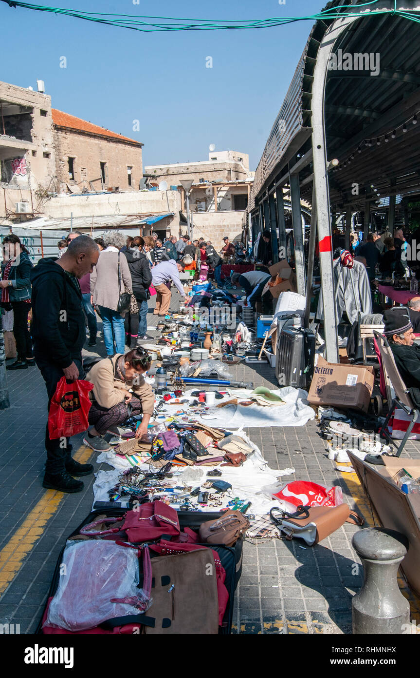 The Flea Market in the alleys of Jaffa, Tel Aviv, Israel Stock Photo ...