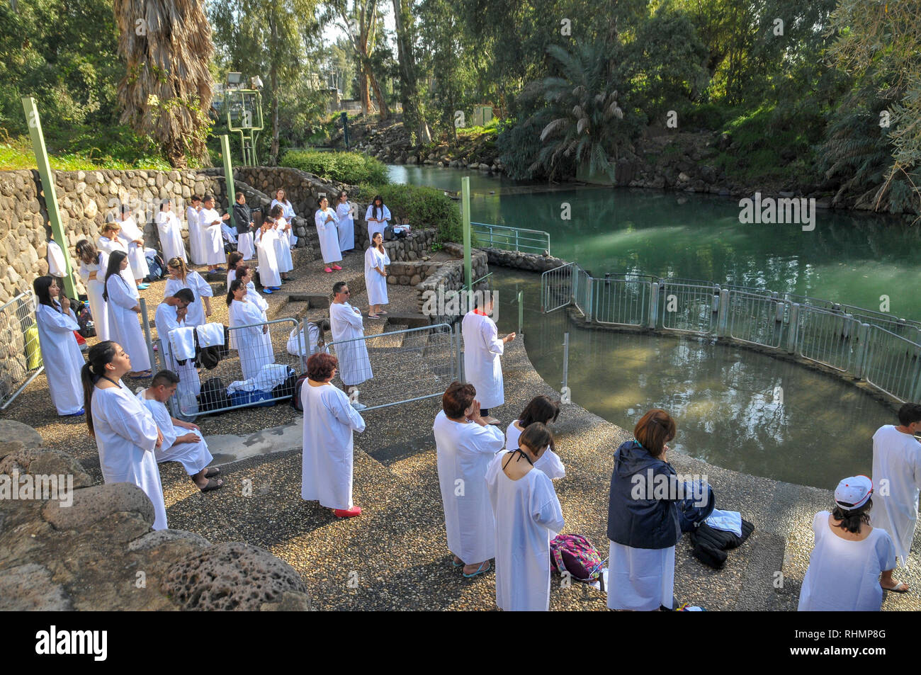 Israel, Yardenit Baptismal Site In the Lower Jordan River South of the ...