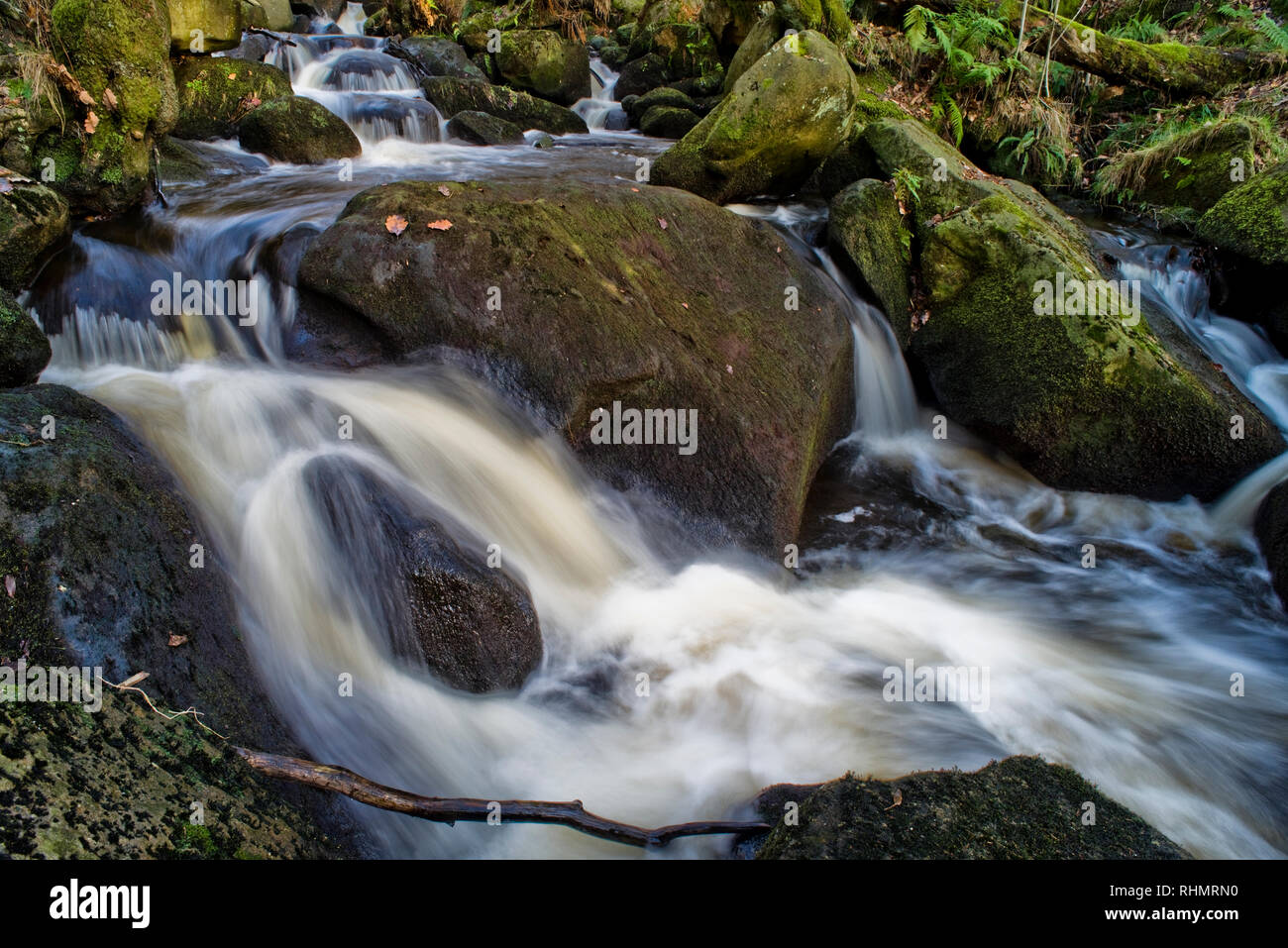 Padley gorge waterfall hi-res stock photography and images - Alamy