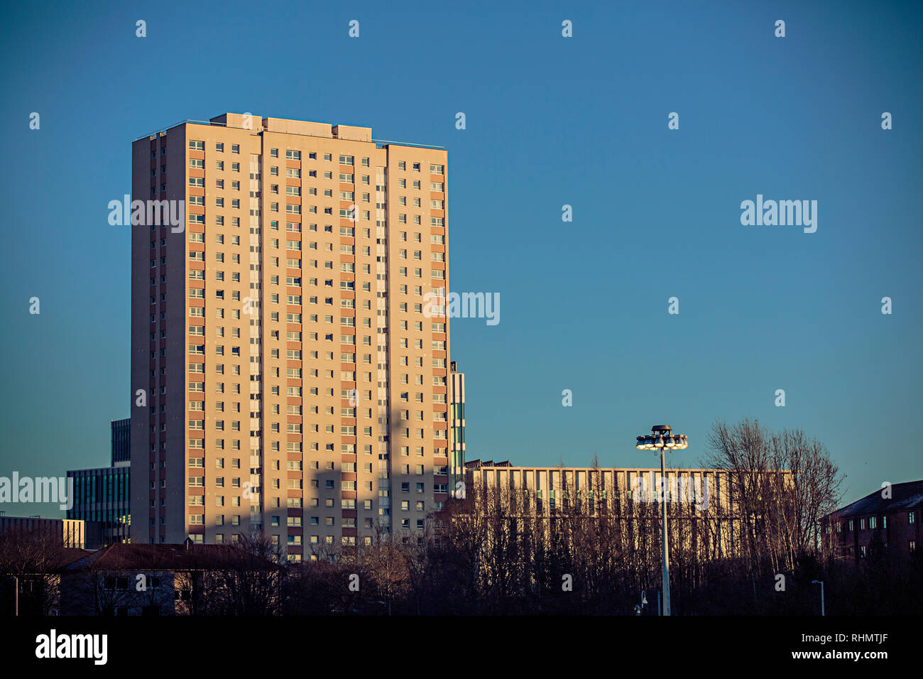 Glasgow City Council Tower block in the Townhead area of the city Stock ...