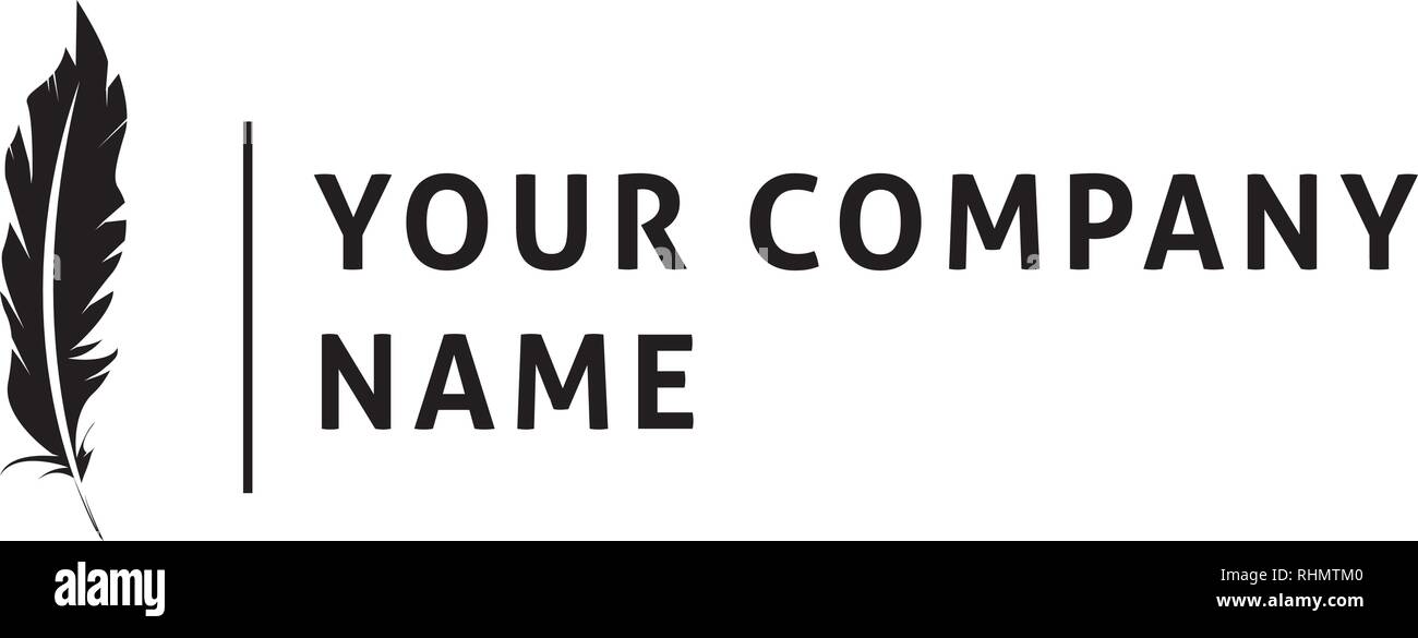 Vector logo on which the abstract image of the feather Stock Vector ...