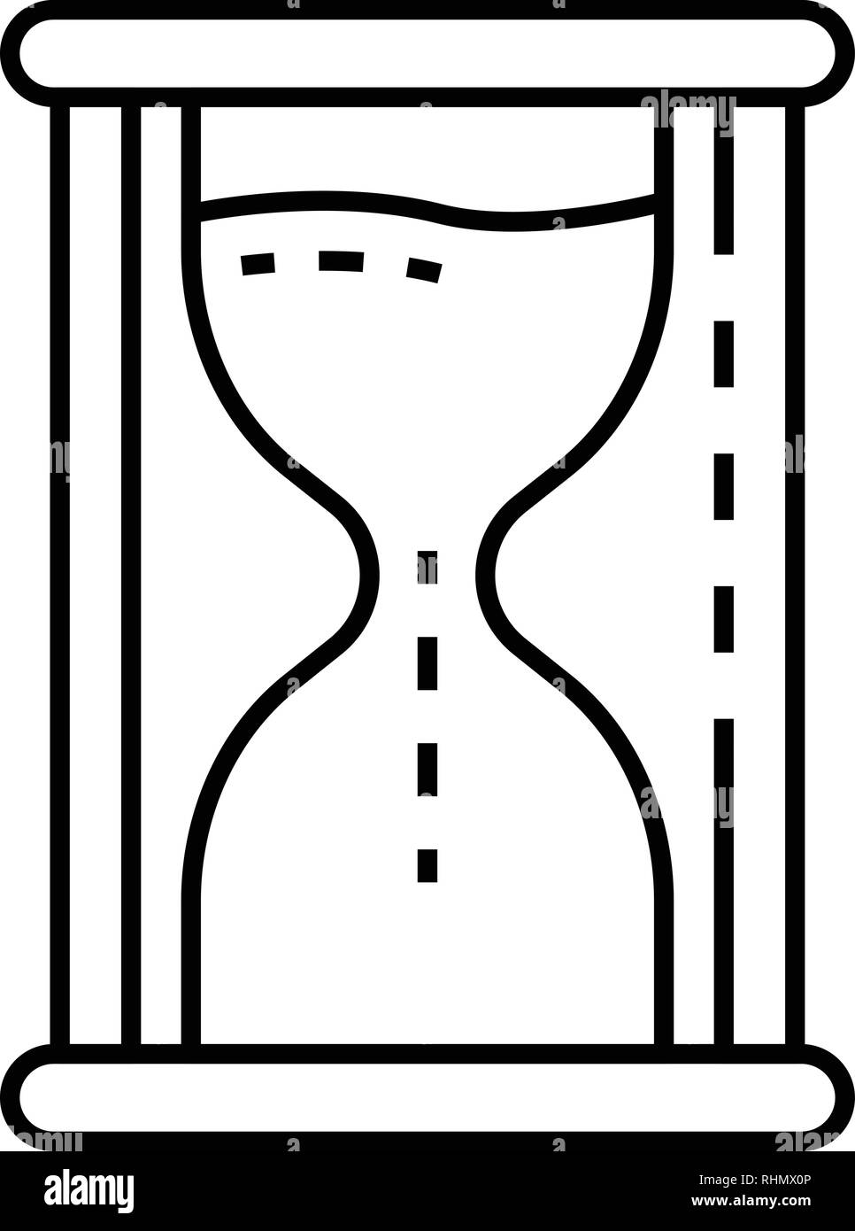 Hourglass icon, outline style Stock Vector Image & Art - Alamy