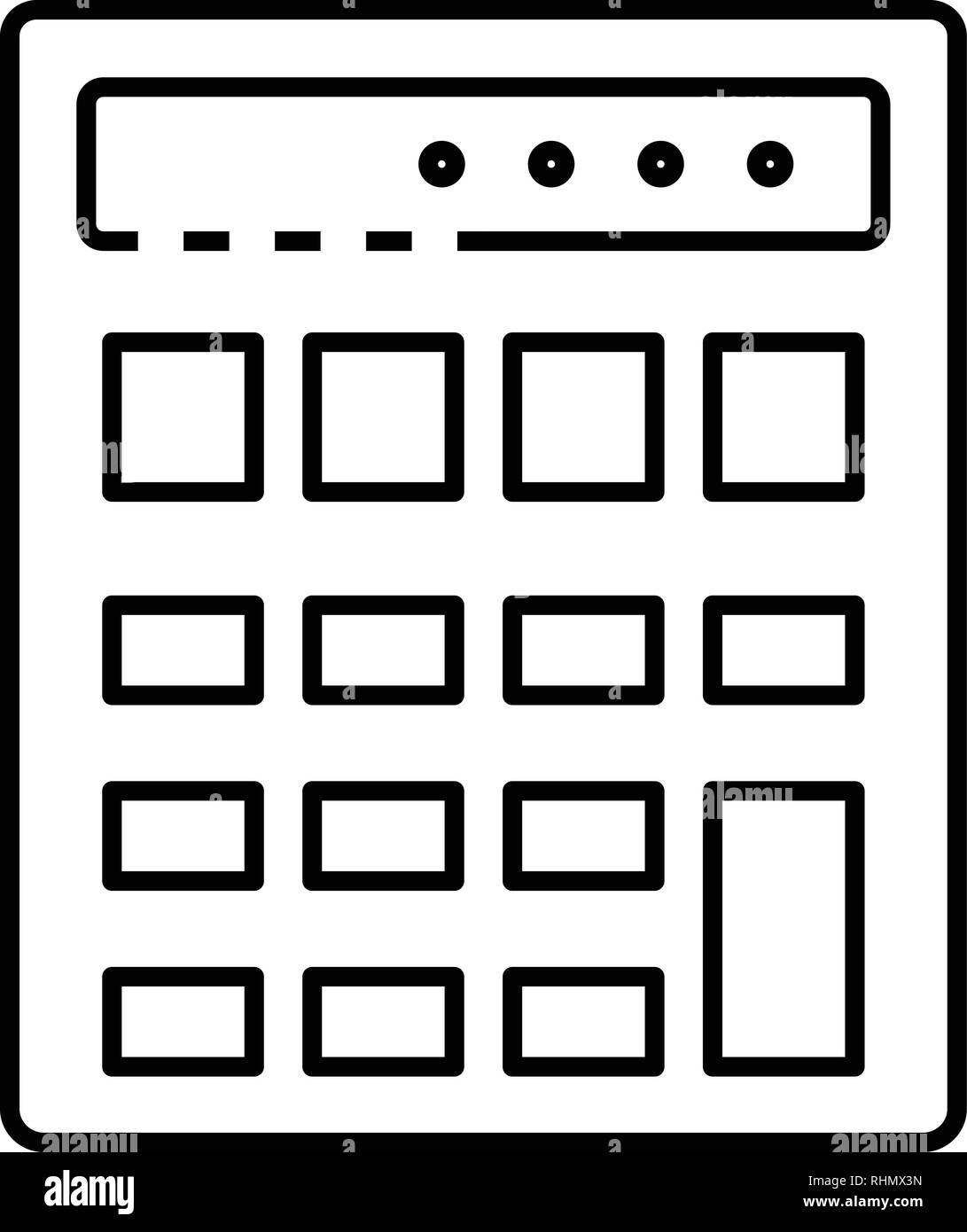Finance calculator icon, outline style Stock Vector Image & Art - Alamy