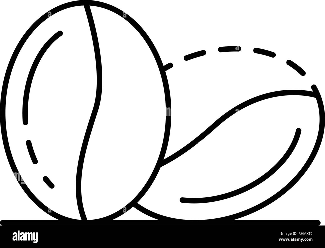 Coffee beans icon, outline style Stock Vector Image & Art - Alamy