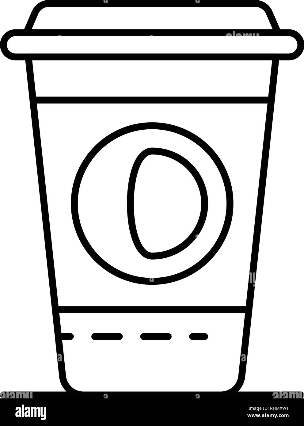 Coffee plastic cup icon, outline style Stock Vector Image & Art - Alamy
