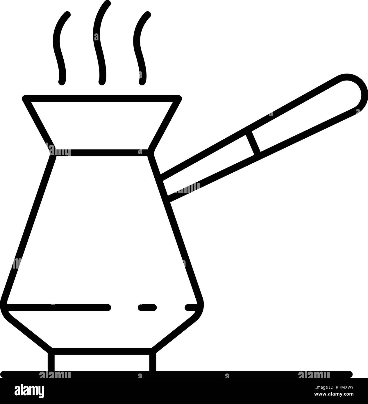 Hot kettle icon, outline style Stock Vector Image & Art - Alamy